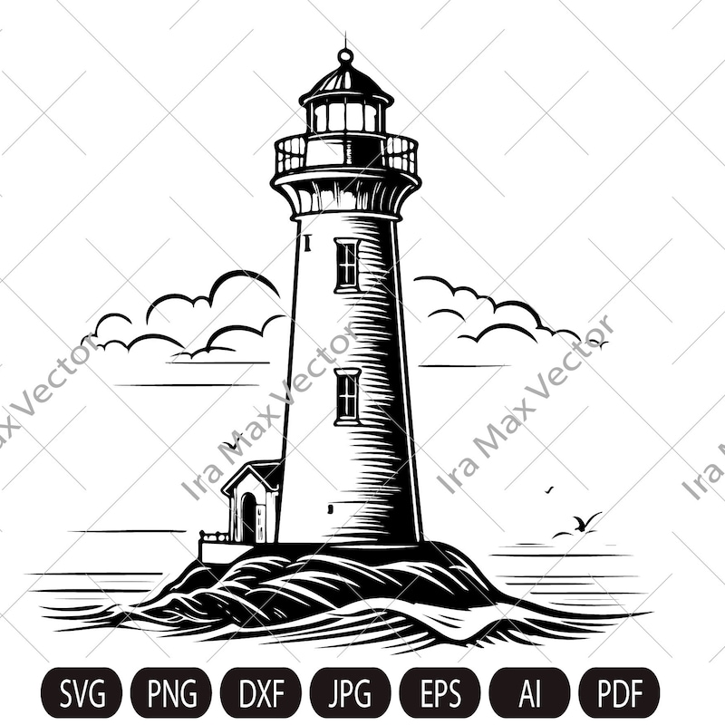 Lighthouse Svg - Etsy
