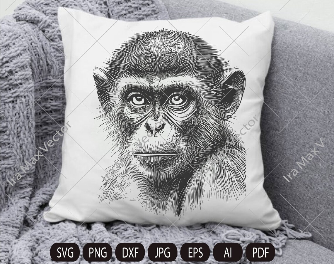 Monkey Head Svg /MONKEY Face Svg / Monkey Svg / Monkey King Svg ...