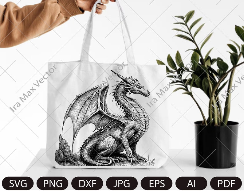 Dragon Svg, Dragon Detailed, Dragon Clipart, Dragon Vector, Chinese ...