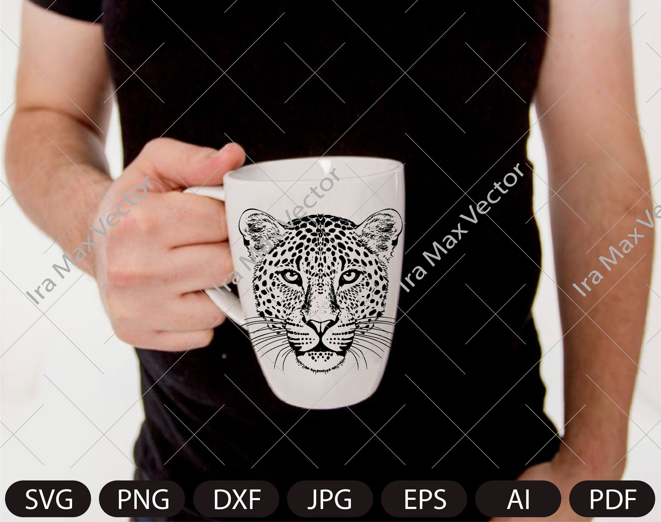 Leopard Svg, Leopard Face SVG, Leopard Head Svg, Leopard Clipart ...