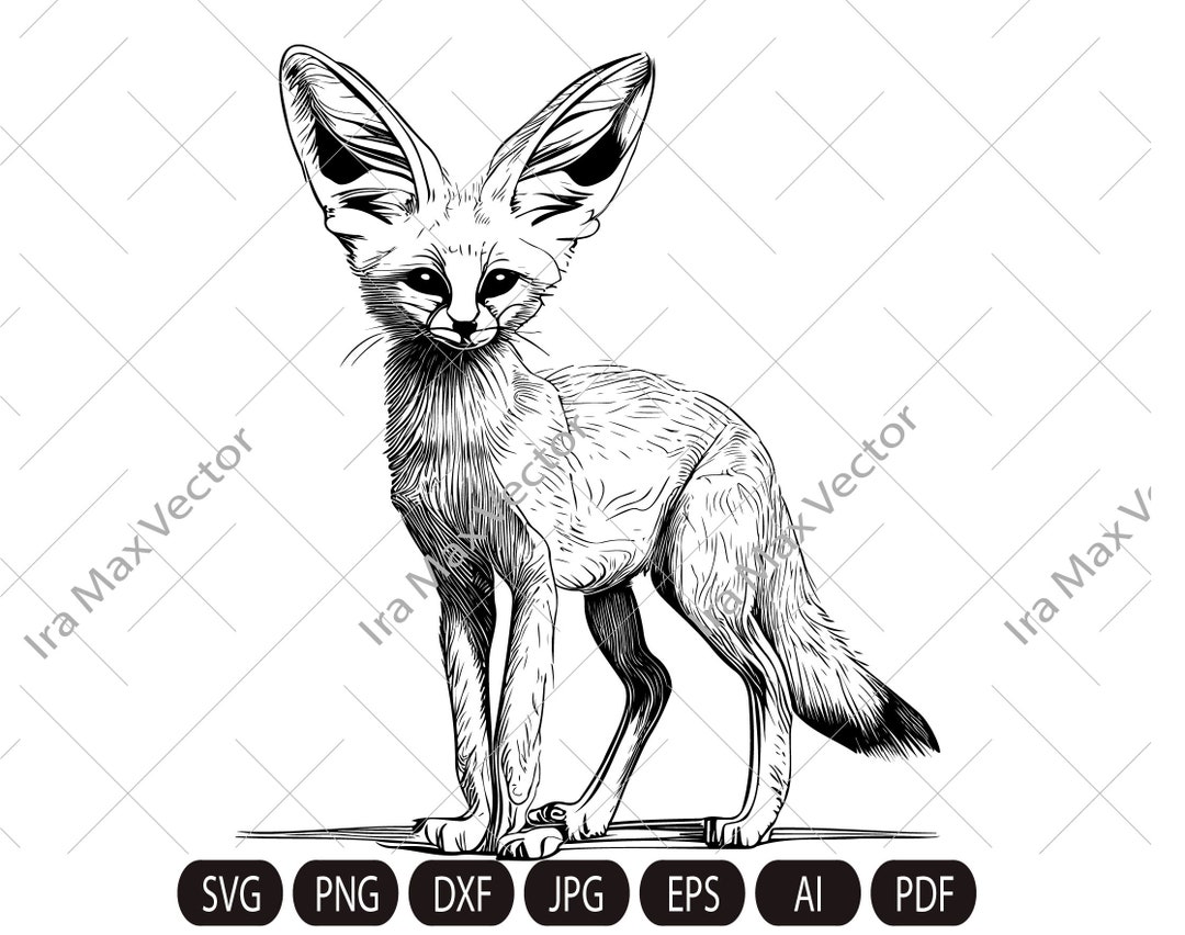 Fennec Fox Svg,fennec Fox Face SVG, Fennec Fox Face Clipart,fennec Fox ...