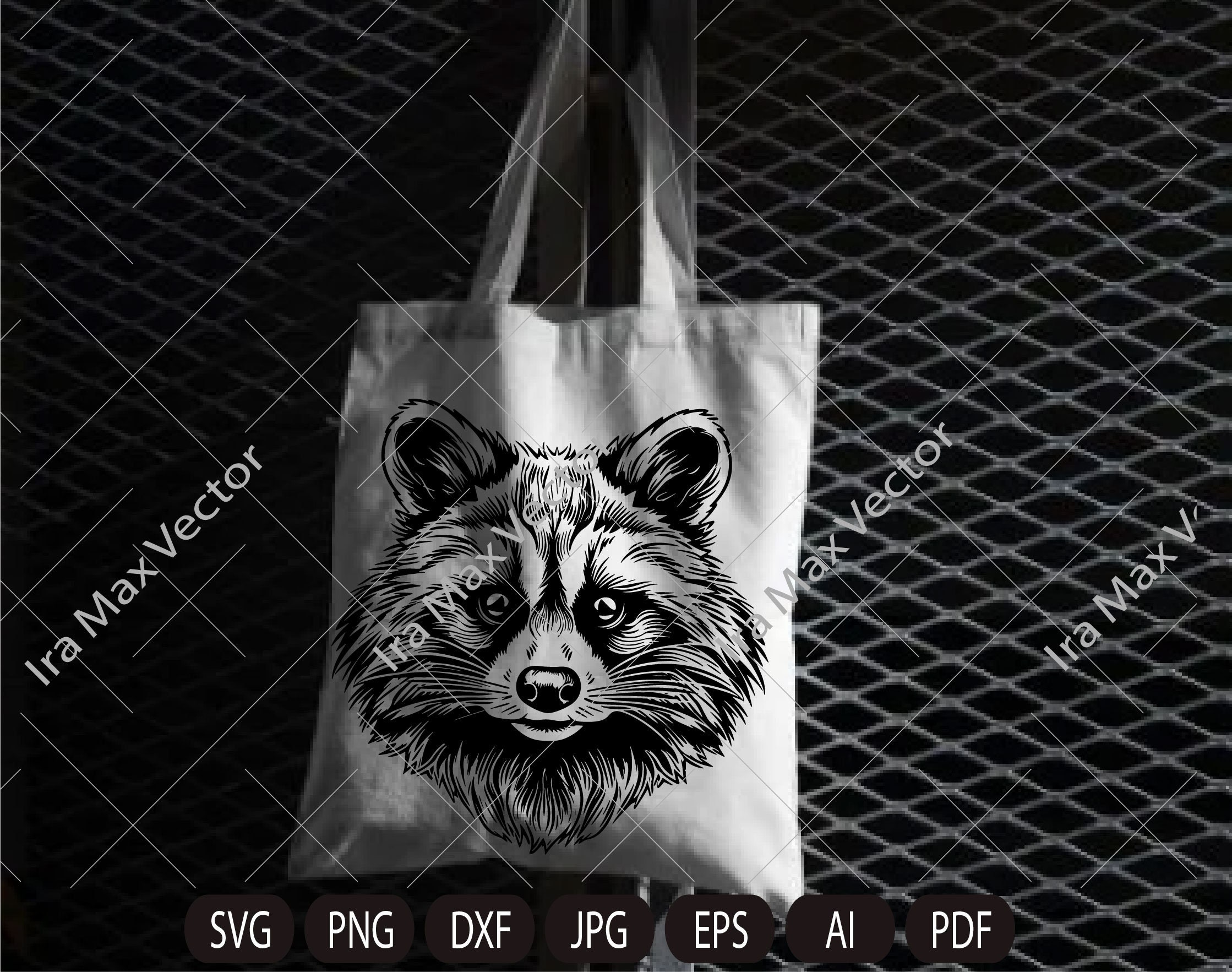 Raccoon Svg Cute Raccoon Vector Raccoon Cutfileraccoon Head - Etsy