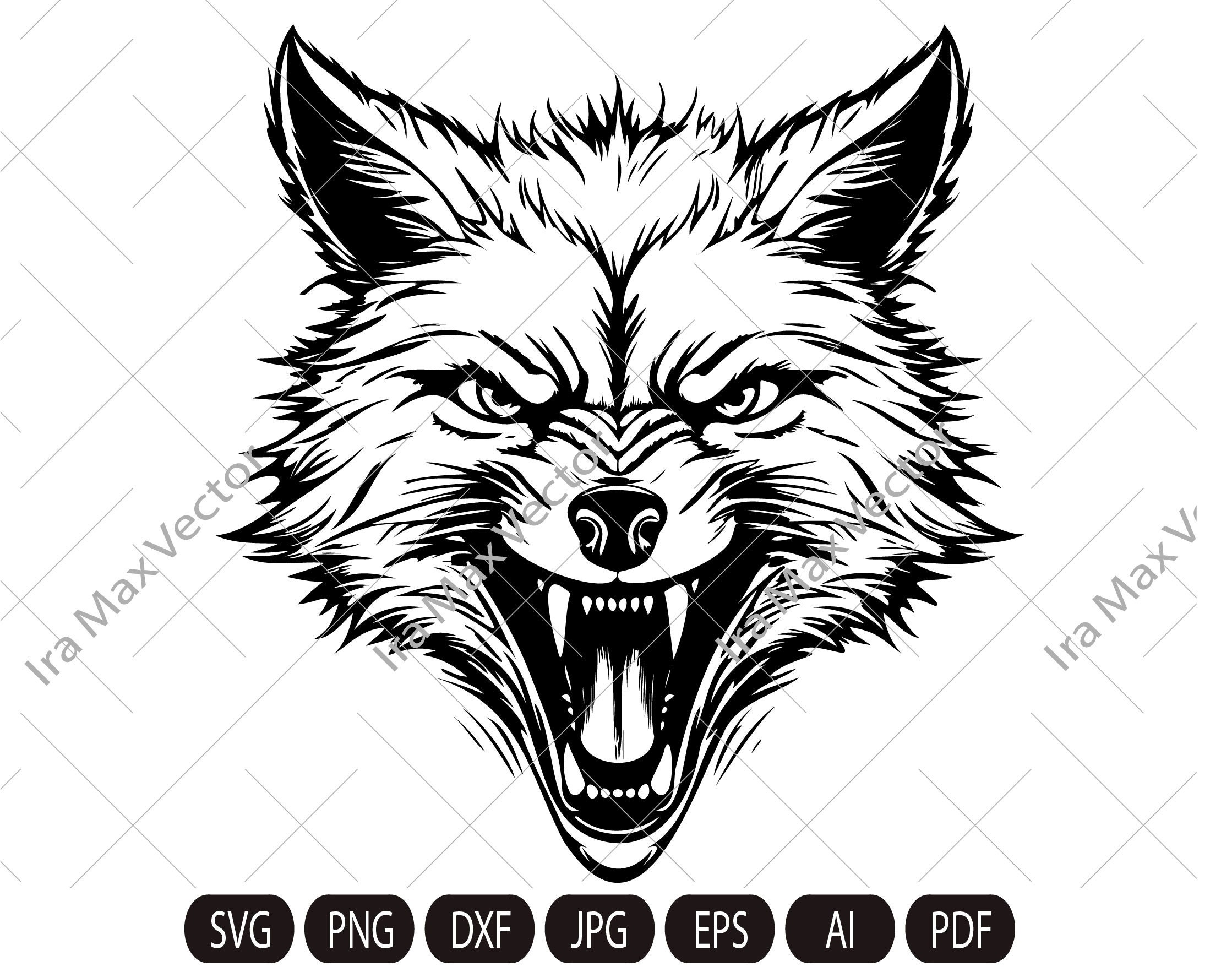 Angry Fox Face Svg / Fox Head Svg / Fox Svg /fox Mascot Svg / Fox ...