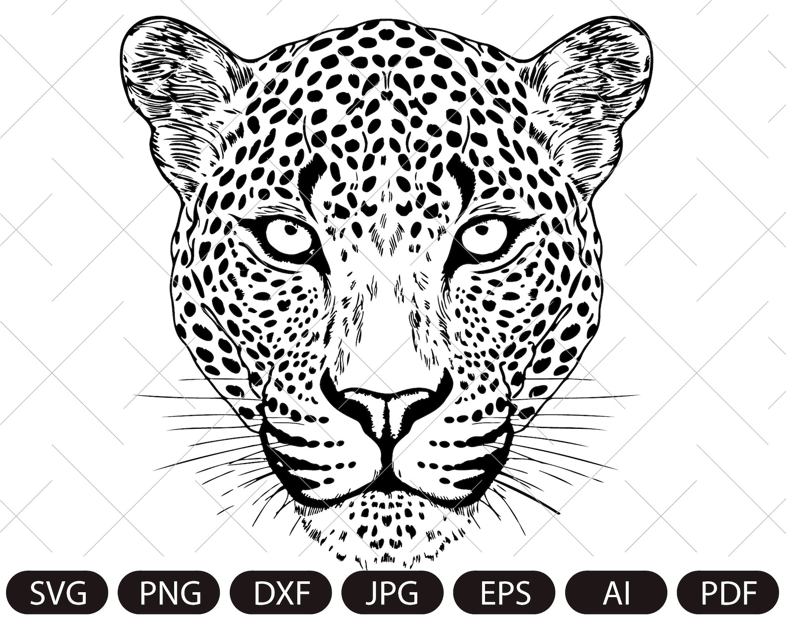 Leopard Svganimal Svginstant Downloadsvg PNG EPS Dxf - Etsy