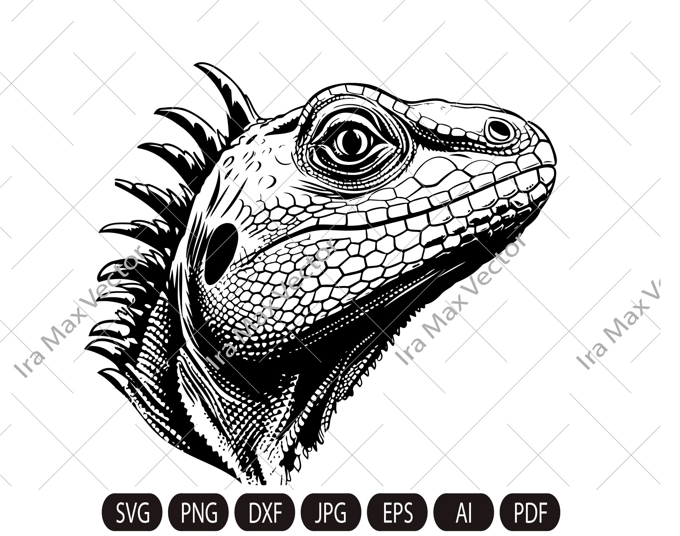 Cute Lizard Svglizard Face Svglizard Head Iguana Face Svg - Etsy