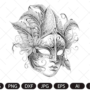 Carnival Mask Svg File, Masquerade Svg, Theater Mask Svg, Carnival Mask ...