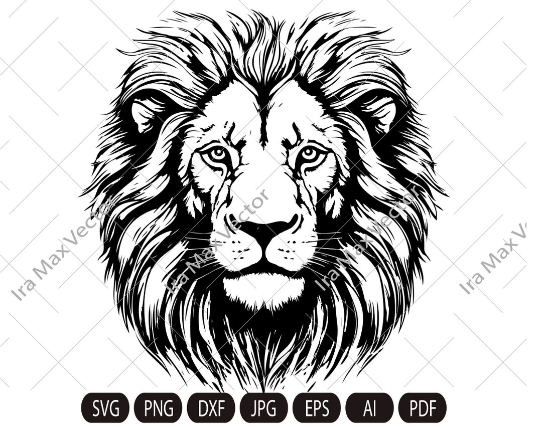 Lion Face Svg, Lion Head Svg, Lion Svg, Lion King Svg, Lion Mascot Svg ...