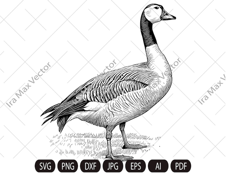Goose SVG Goose Standinggrey Goose SVG Goose Clipart Goose - Etsy
