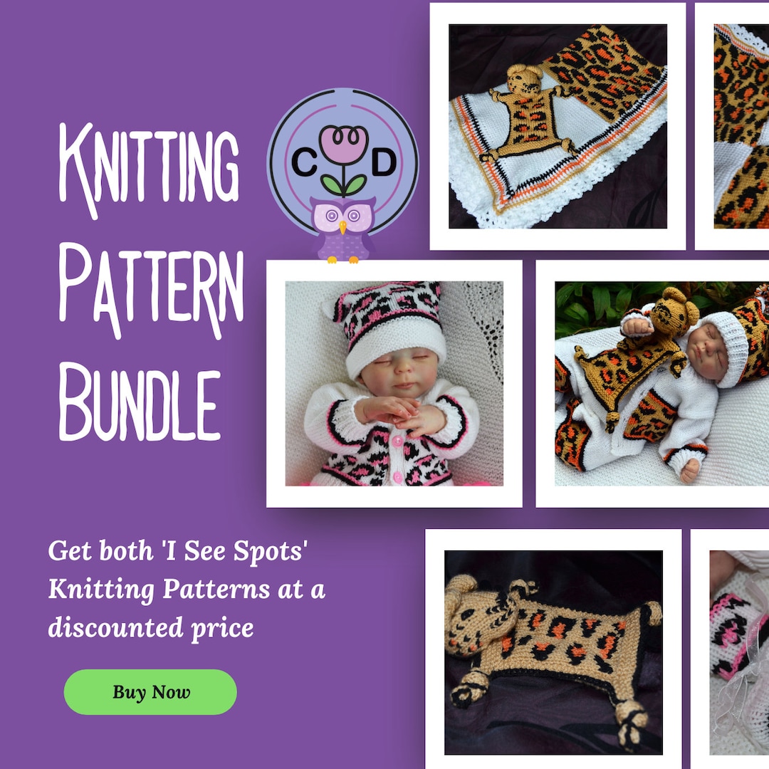 Leopard Print Baby Knitting Pattern Bundle (PDF Download) - Etsy