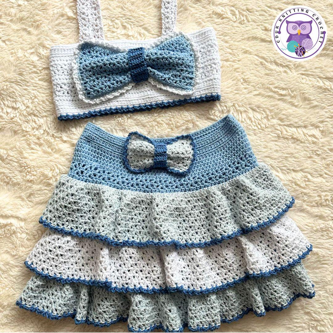 Girls Summer Skirt Set Crochet Pattern, Size 2 to 6 Yrs - Etsy