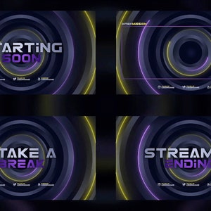 Futuristic - Animated Stream Pack Twitch | Overlays, Screens, Panels ...