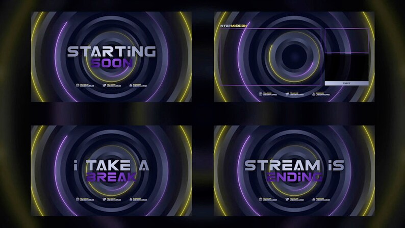 Futuristic - Animated Stream Pack Twitch | Overlays, Screens, Panels ...