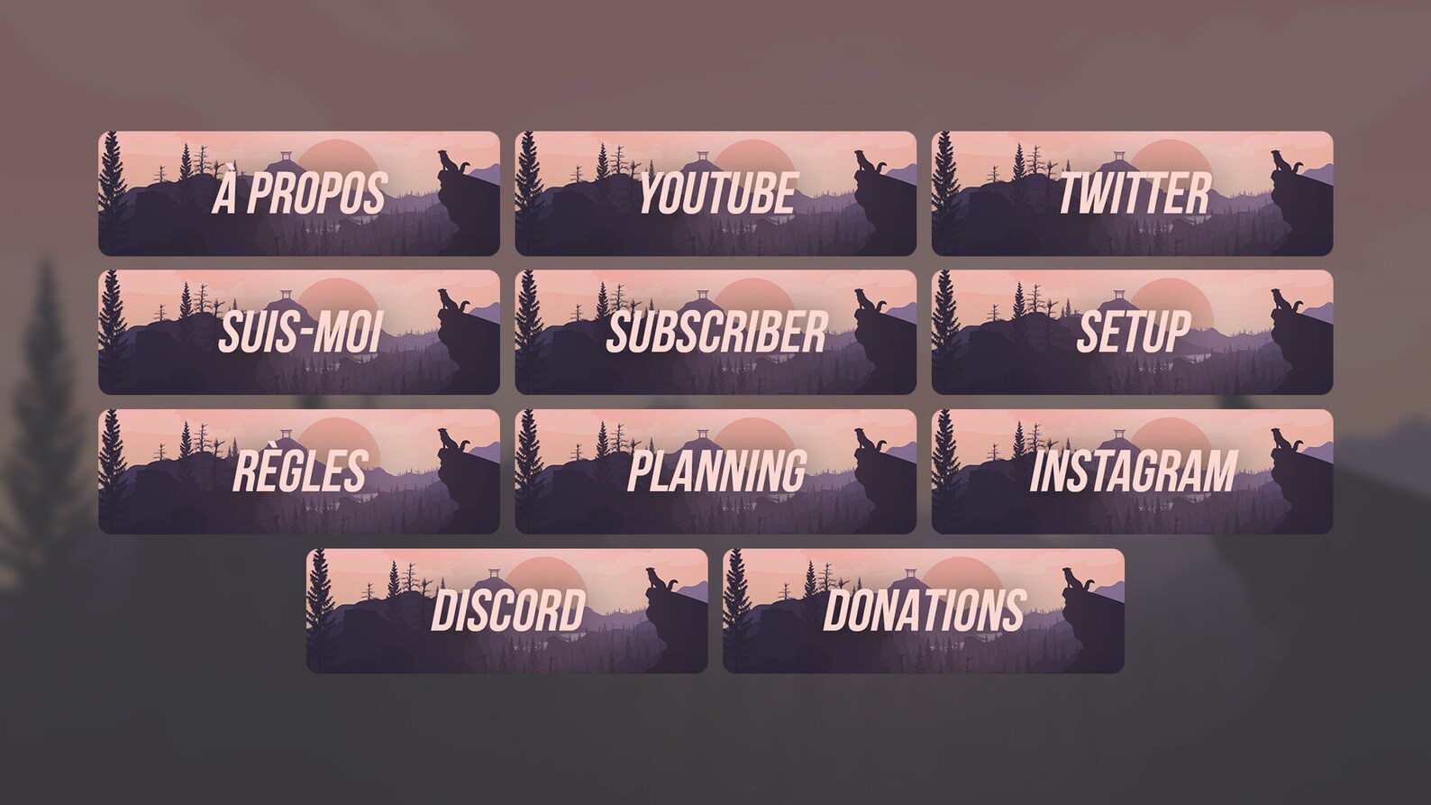 Japanese Sunset Animated Stream Pack Twitch Overlays, Screens, Panels ...