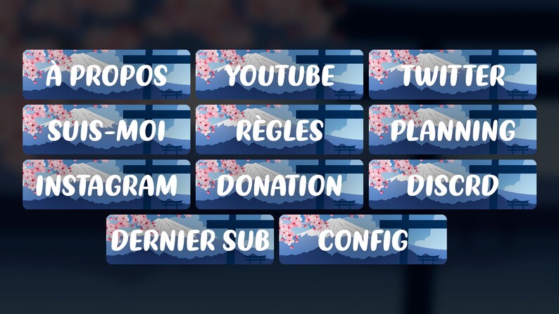 Japan - Animated Stream Package Twitch | Overlays, Screens, Panels ...