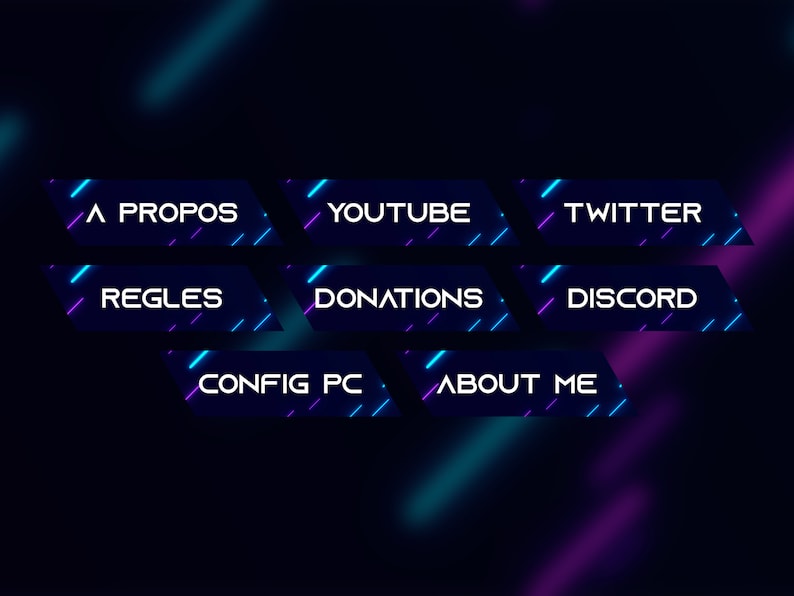 Neon Infinity - Animated Stream Pack Twitch | Overlays, Screens, Panels ...