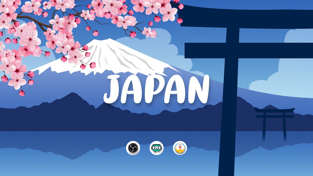 Japan - Animated Stream Package Twitch | Overlays, Screens, Panels ...