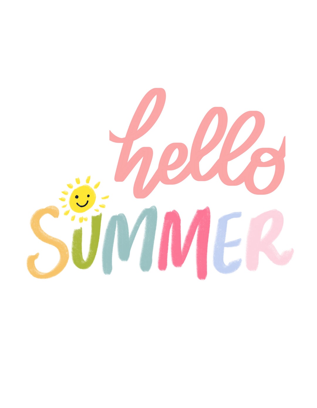 Hello Summer T-shirt - Etsy