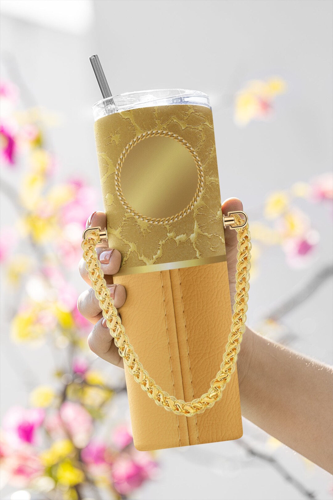 Gold Leather Luxury Bag Design Chain Bag Add Your Own Name - Etsy