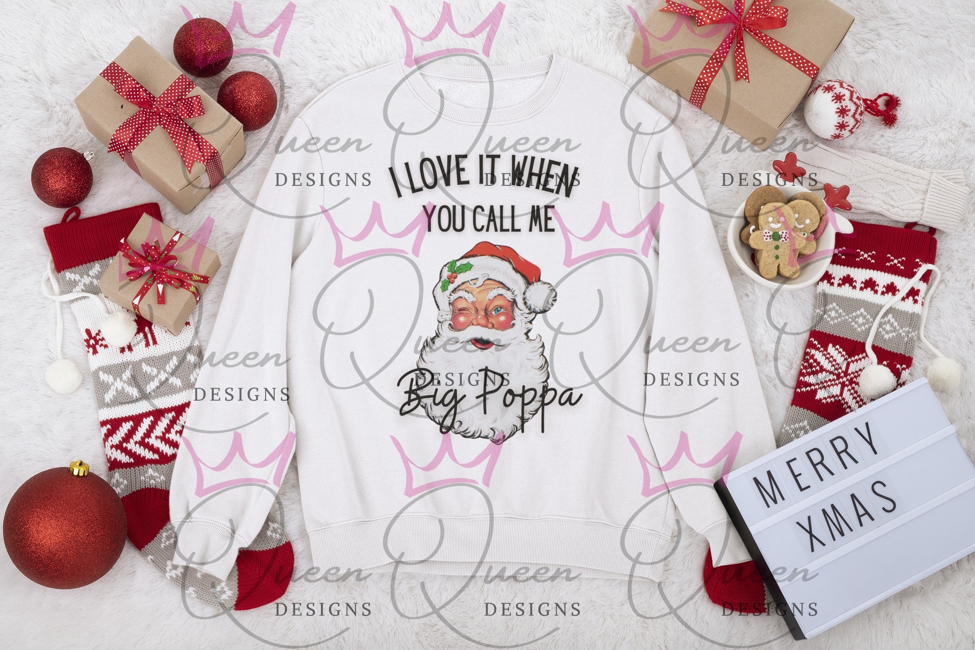 I Love It When You Call Me Big Poppa Santa Head T Shirt - Etsy