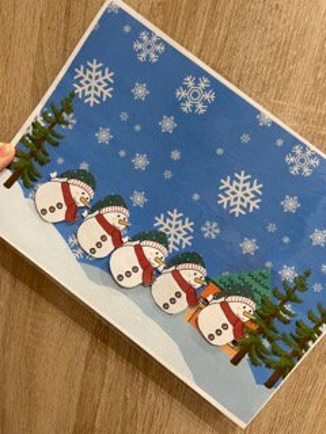 Five Little Snowman - Song for Kindergarden Materials - Etsy