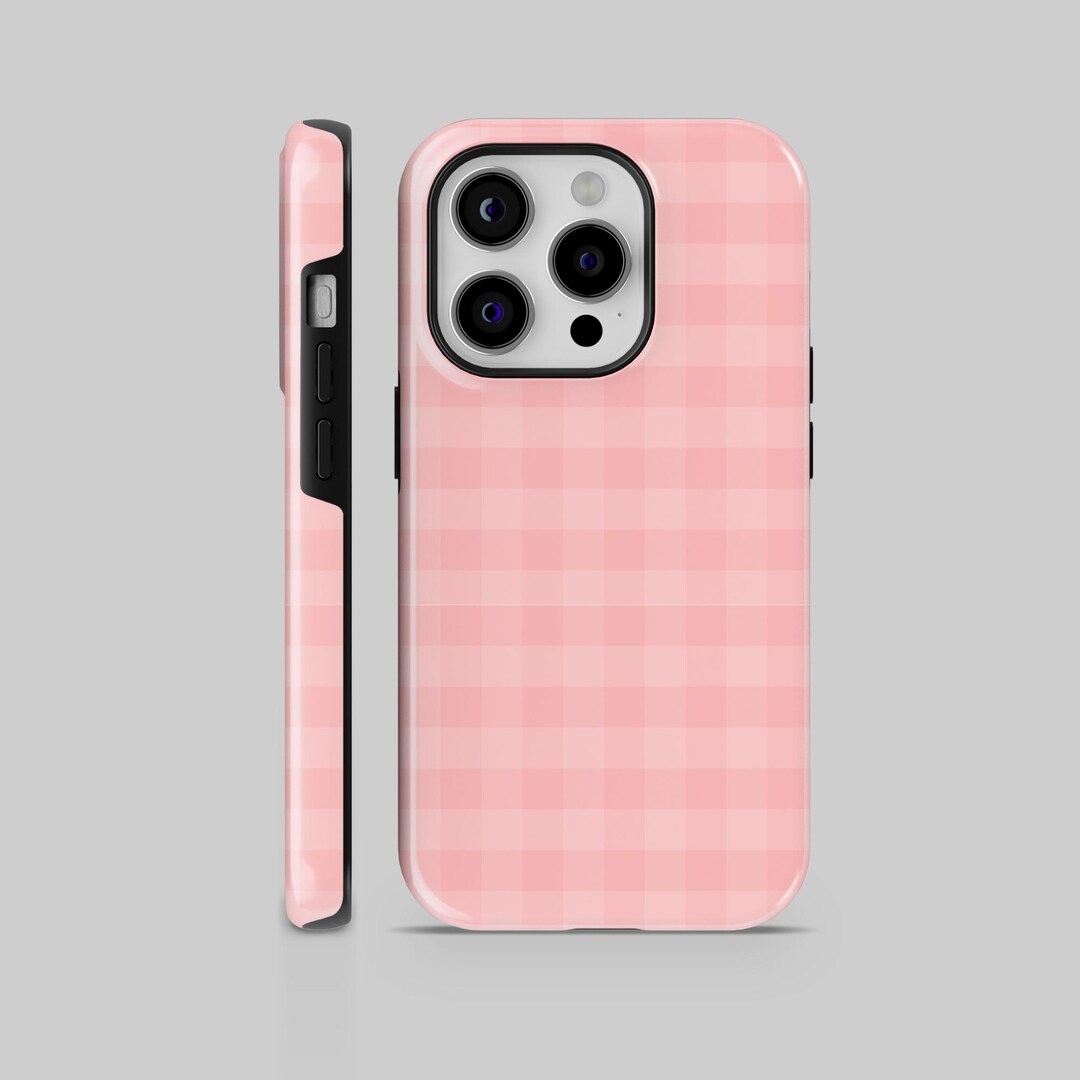 Pink Gingham Pattern TOUGH Case, Classic Cover for iPhone 16 Pro Max ...