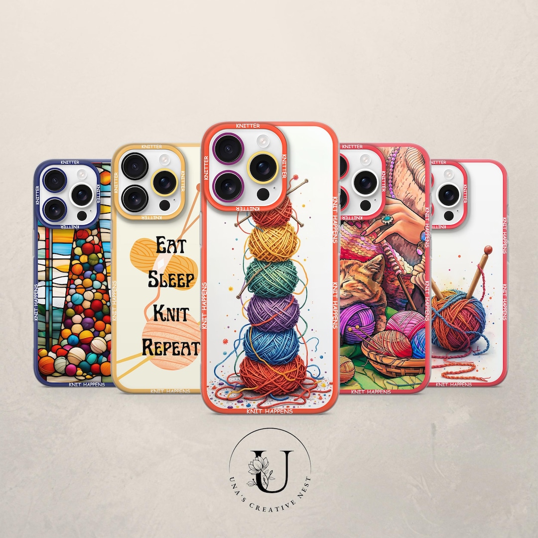 Personalized Knitting Phone Case: Yarn Lover Gift for Iphone, Samsung ...