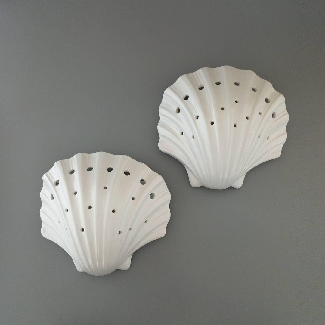 Mid-century Ceramic Seashell Wall Sconces, Spain, 1970s (pair) - Etsy
