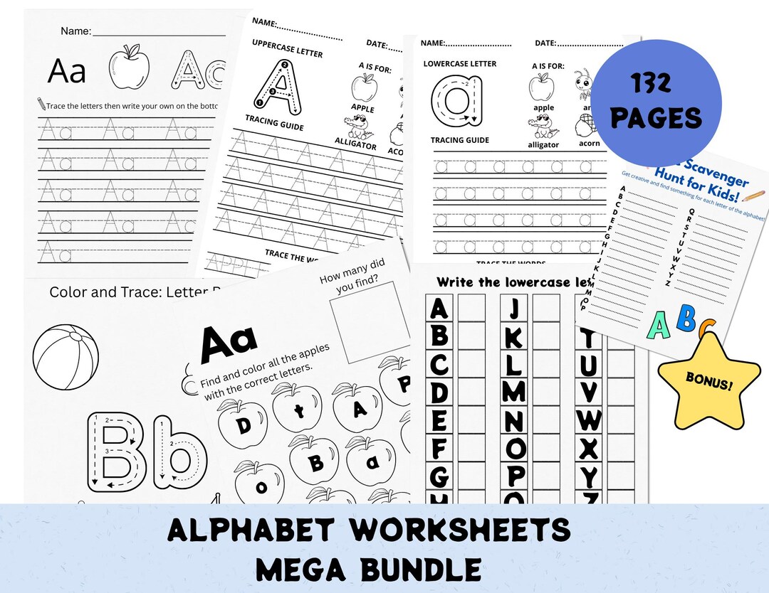 ABC Workbook Printable for Kids - Alphabet Tracing & Learning ...