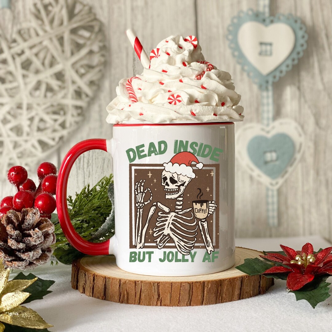 Spooky Christmas Mug, Hot Coffee Skeleton Mug, Christmas Hot Cocao Mug ...