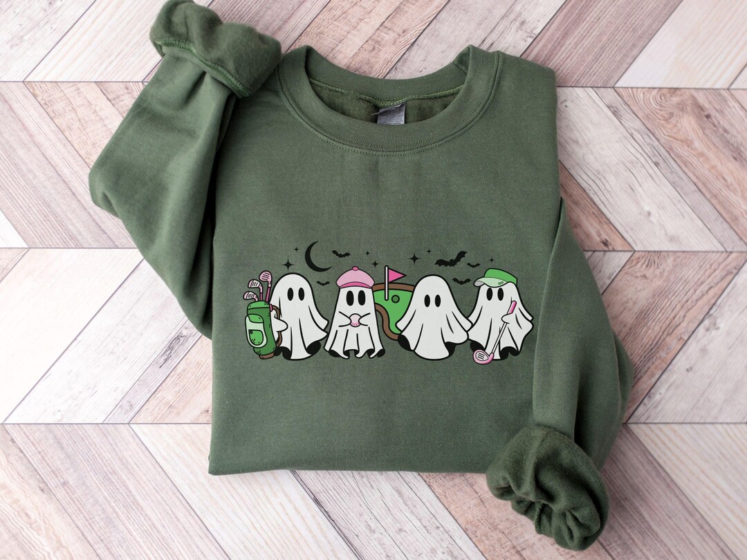 Halloween Golf Sweatshirt Women, Spooky Golf Gifts for Women, Cute Golf ...
