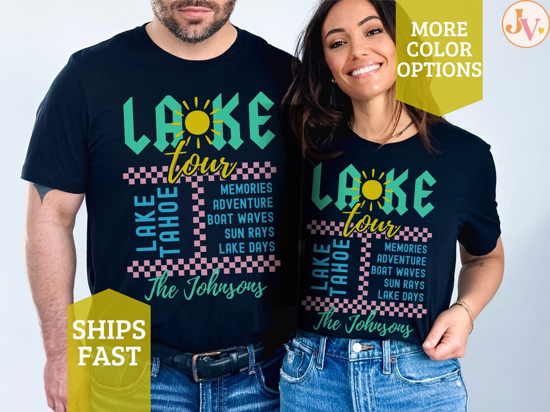 Custom Lake Shirts Couple, Personalized Lake Trip Shirts, Funny Lake ...