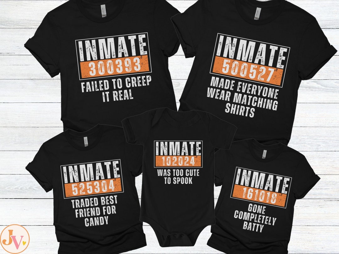 Family Halloween Shirts, Halloween Group Shirts, Inmate Costume Shirt ...