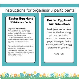Easter Egg Hunt Printable Game | Picture Matching Easter Scavenger Hunt ...