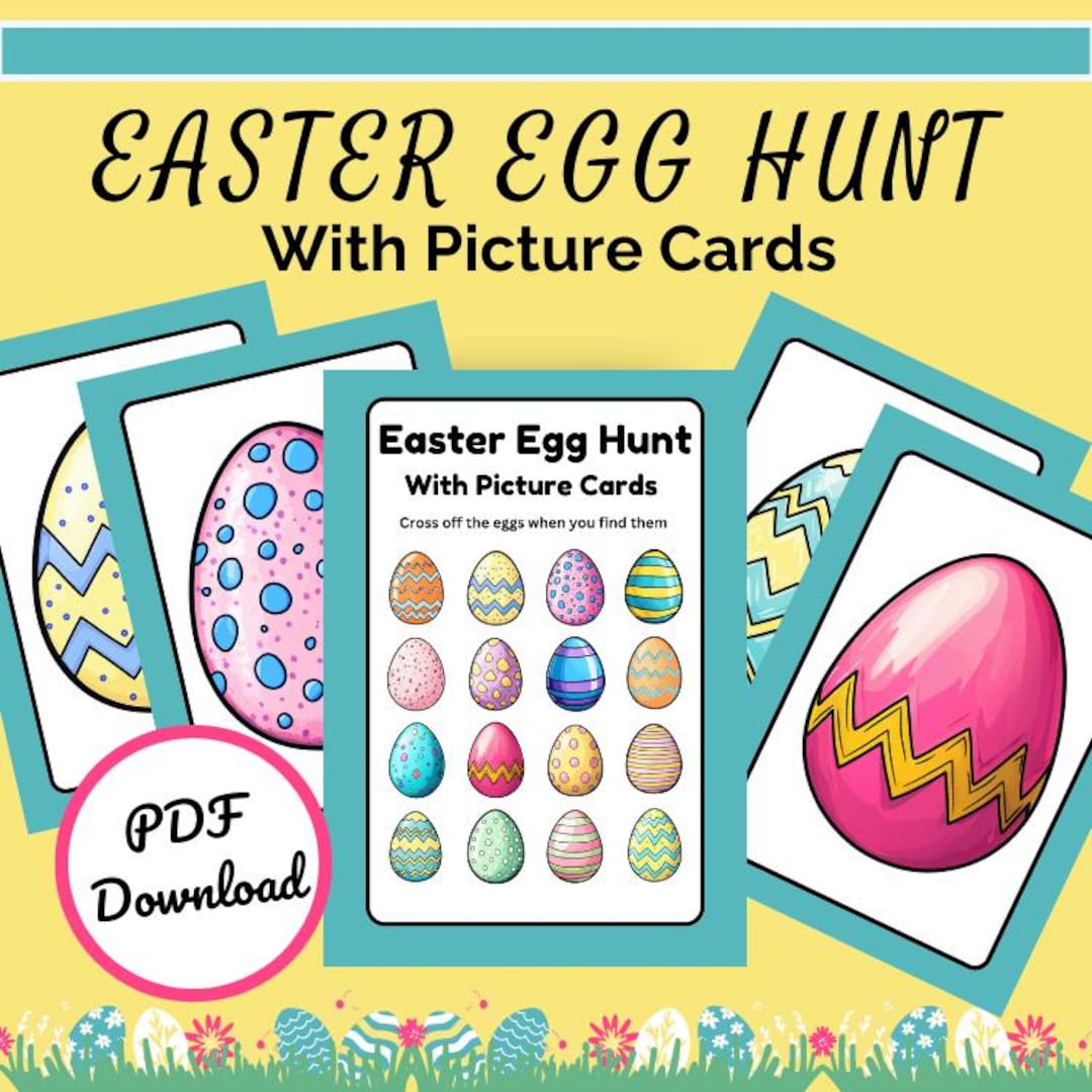 Easter Egg Hunt Printable Game | Picture Matching Easter Scavenger Hunt ...