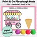 Ice Cream Playdough Mats Printable PDF | Summer Activity for Kids ...