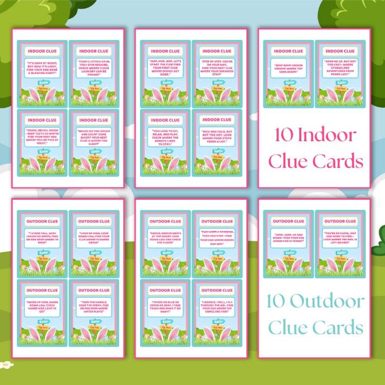 Easter Egg Hunt Activity With Clue Cards | Fun Indoor & Outdoor Easter ...