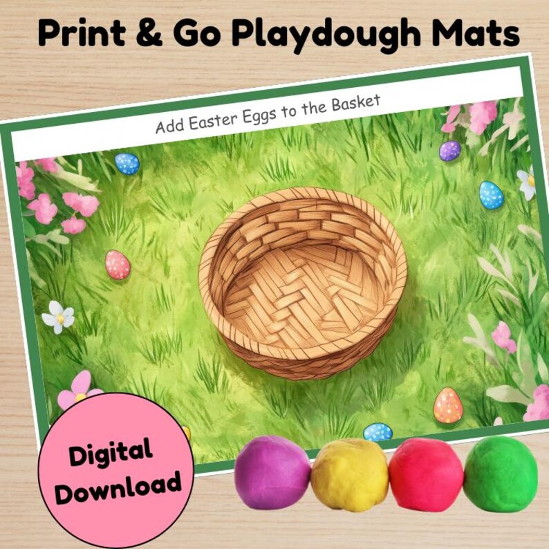 Easter Playdough Mats: Fine Motor Sensory Activity (PDF Download) - Etsy