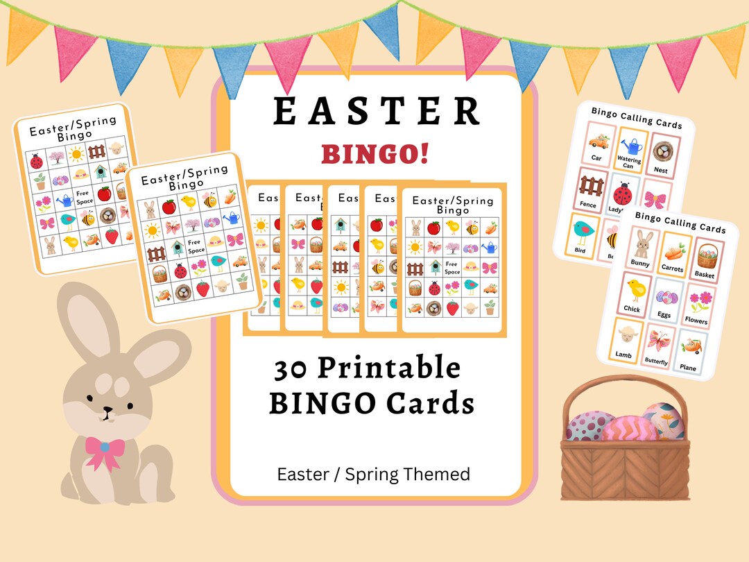 Easter Bingo Game for Kids, Classroom Activity, Home School Activity ...