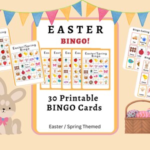 Easter Bingo Game for Kids, Classroom Activity, Home School Activity ...