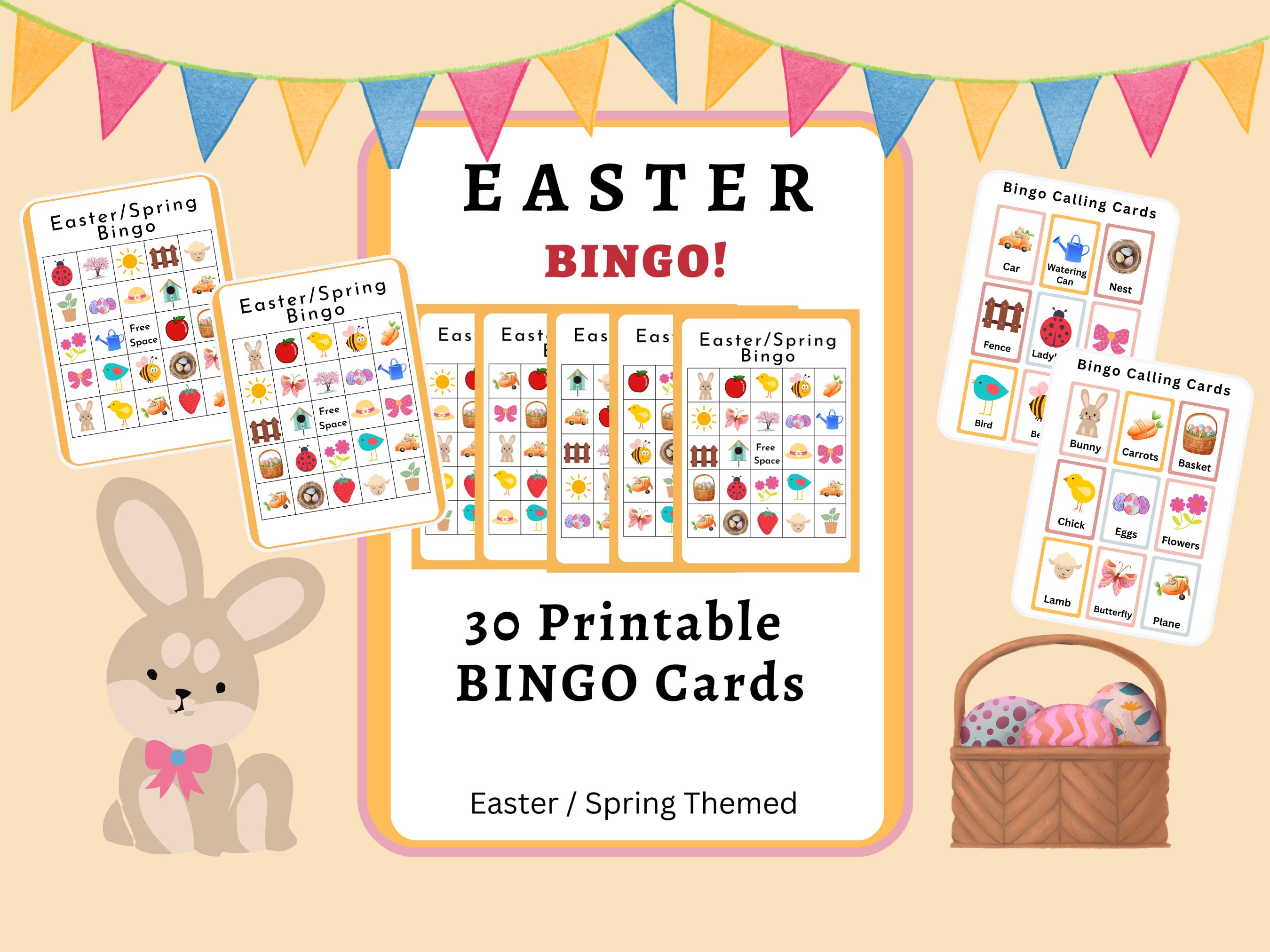 Easter Bingo Game for Kids, Classroom Activity, Home School Activity ...