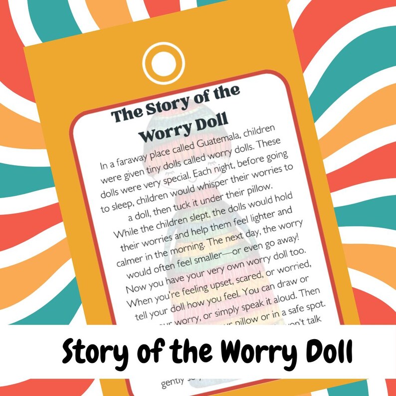 Worry Doll Printable Tags for Kids | Calm Big Feelings & Anxiety ...