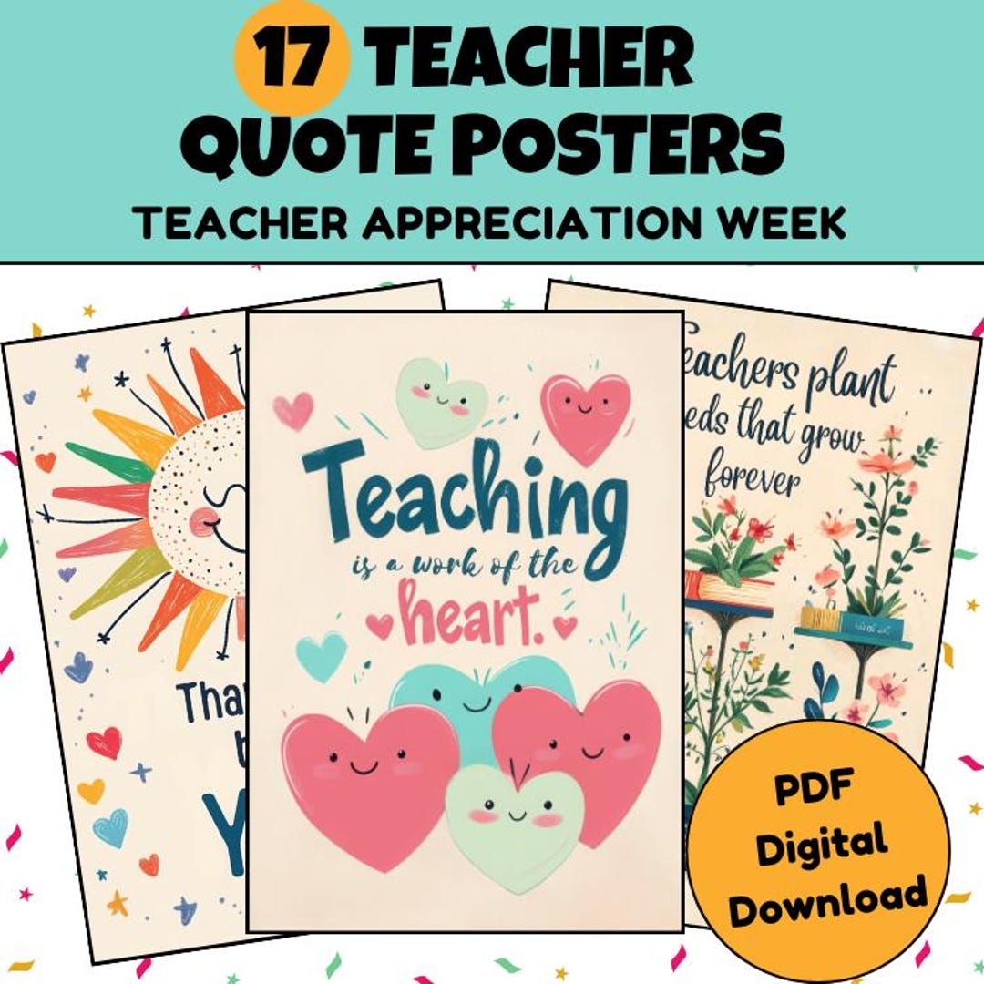 17 Teacher Appreciation Week Sign Printable, Teacher Appreciation Week ...