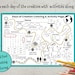 Days of Creation Activity Page: Bible Coloring, Word Search (instant ...