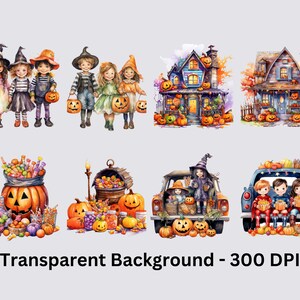 Halloween Trick or Treat Clipart Bundle: Commercial Use (digital ...