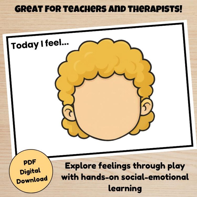 Feelings & Emotions Playdough Mats | 20 Printable Faces for SEL ...