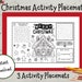 Kids Christmas Activity Placemats: Printable Coloring Pages (digital ...