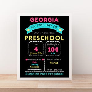 First & Last Day of School Poster: Editable Canva Template (digital ...