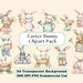 Cute Easter Bunny Clipart Pack, Cute Easter Bunny, Spring Clipart ...