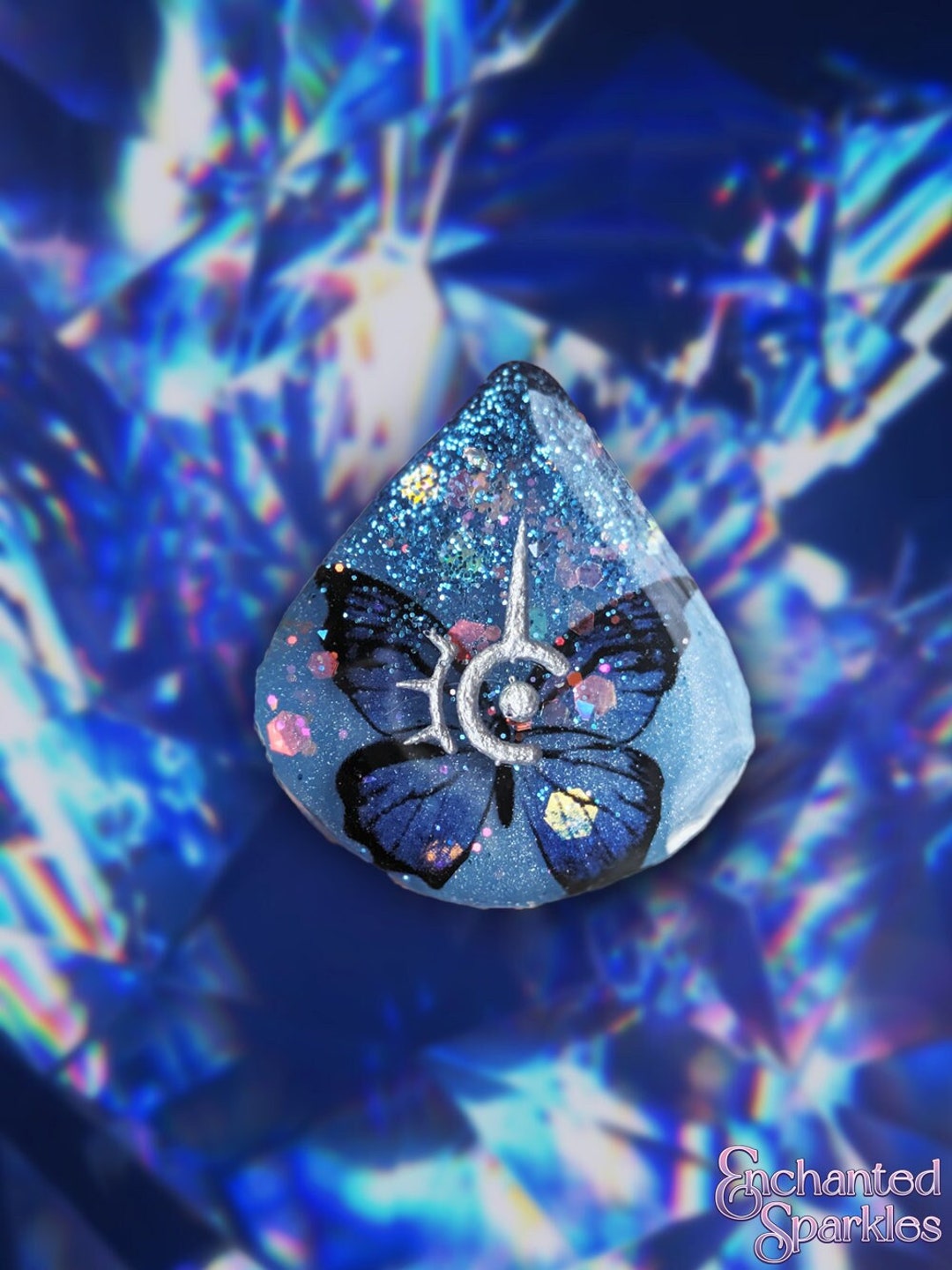 Final Fantasy XIV Blue Butterfly Jobstone Keychain FF14 - Etsy