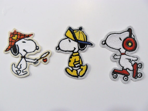 Snoopy Embroidered Thermosticking Patches 3 Models Sherlock / - Etsy